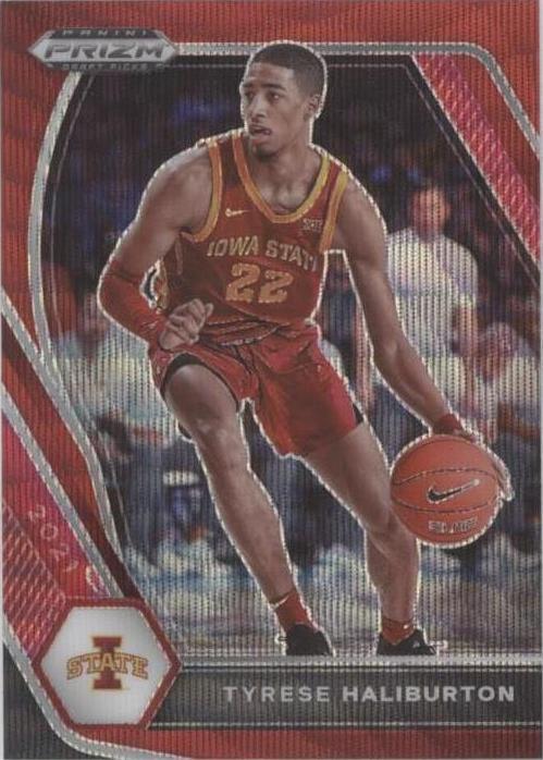 2021-22 Panini Prizm Draft Picks - Tyrese Haliburton #37 Ruby Wave ...