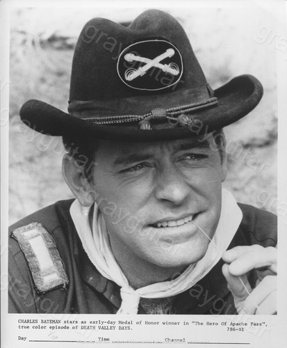 1966 Press Photo of Actor CHARLES BATEMAN in DEATH VALLEY DAYS Vtg 8X10 ...