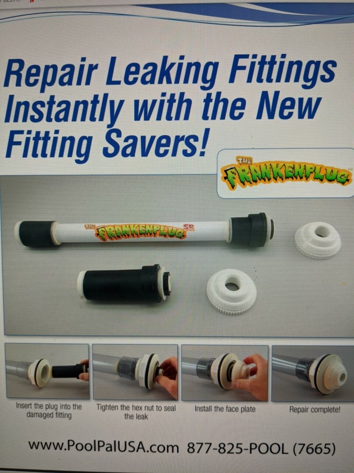 Frankenplug swimming pool leak repair (4" pool fitting)… | eBay