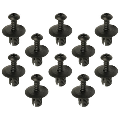 10x Plastic push pin rivet trim clips screw panel fasteners interior ...