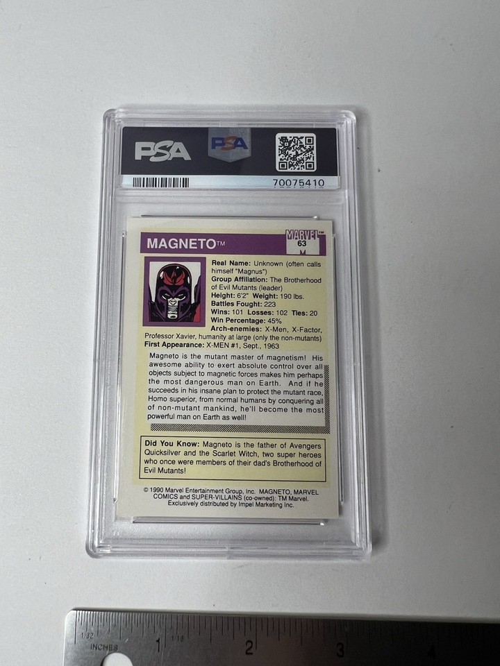 1990 Marvel Universe Trading Card Magneto 63 PSA Nm Mt 8 | eBay