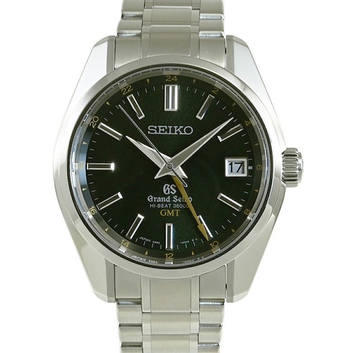Seiko Grand 9S Mechanical GMT Green Dial 40mm Used 2014 Box & Papers | eBay