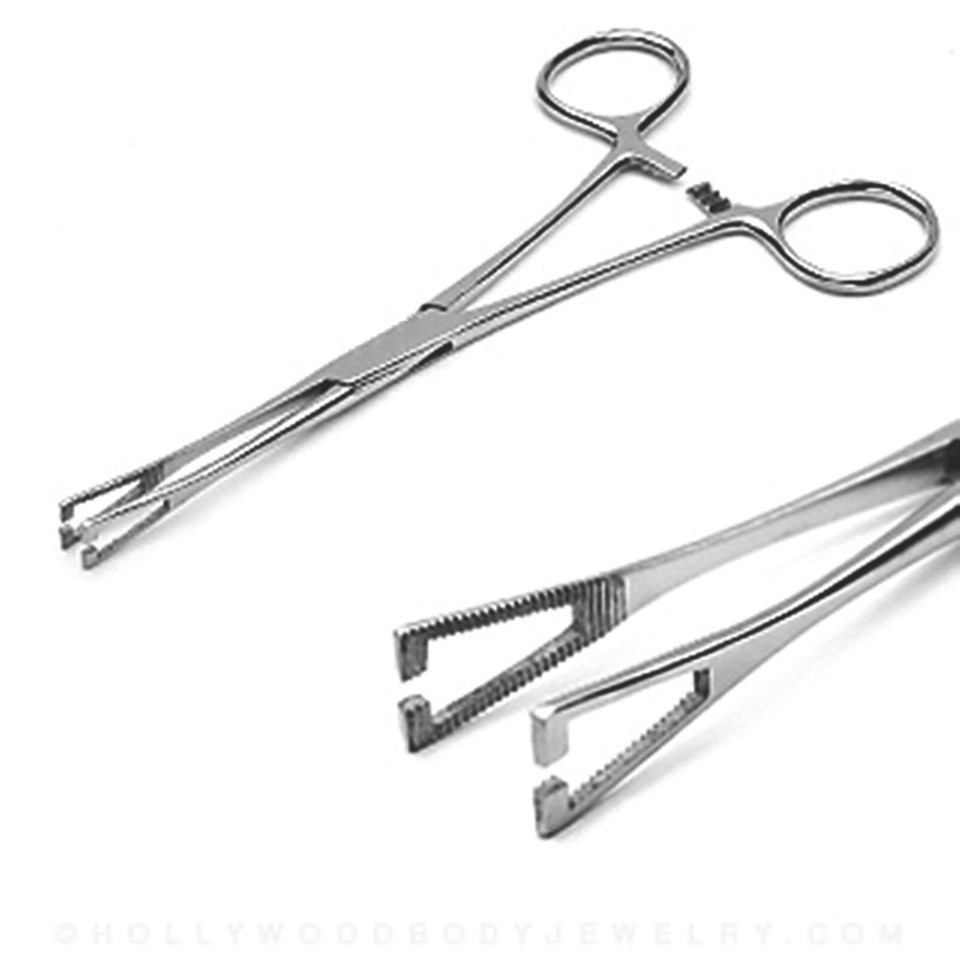 Piercing Dermal Forceps Clamp Plier Ring Opener Closer Tapers Hemostats ...