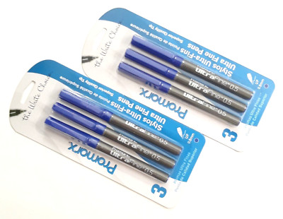 6 PENS 2 PACKS Promarx® ULTRA FINE PENS PRECISE AND VIVID LINES BLUE ...