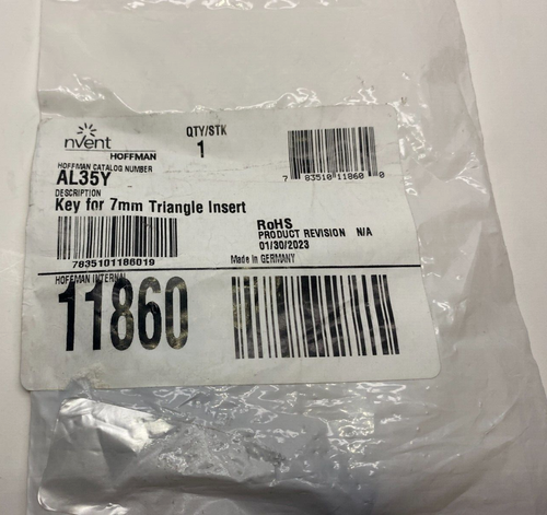 HOFFMAN AL35Y Key for 7mm Triangle Insert - Prepaid Shipping ...