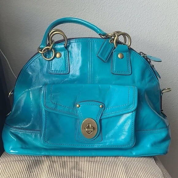 COACH Limited Edition FRANCINE TURQUOISE LEGACY TOTE … - Gem