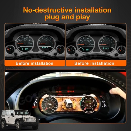 LCD Digital Instrument Cluster Speedometer Dashboard For Jeep Wrangler ...