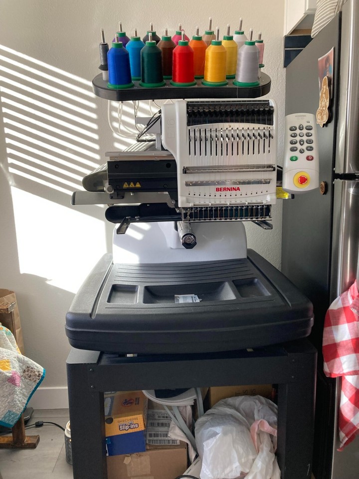 Bernina E16 Embroidery Machine with Extra Hoops, Cap Hoop Set | eBay