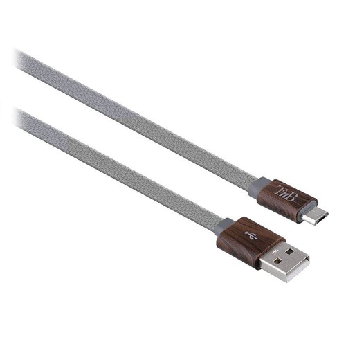 TNB CBMUSBWD2SG Flat Braided Micro USB Cable 1 m Wood | eBay