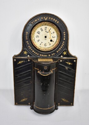 Antique “Simplex” Time Recorder Clock by EG Watkins for Heywood ...