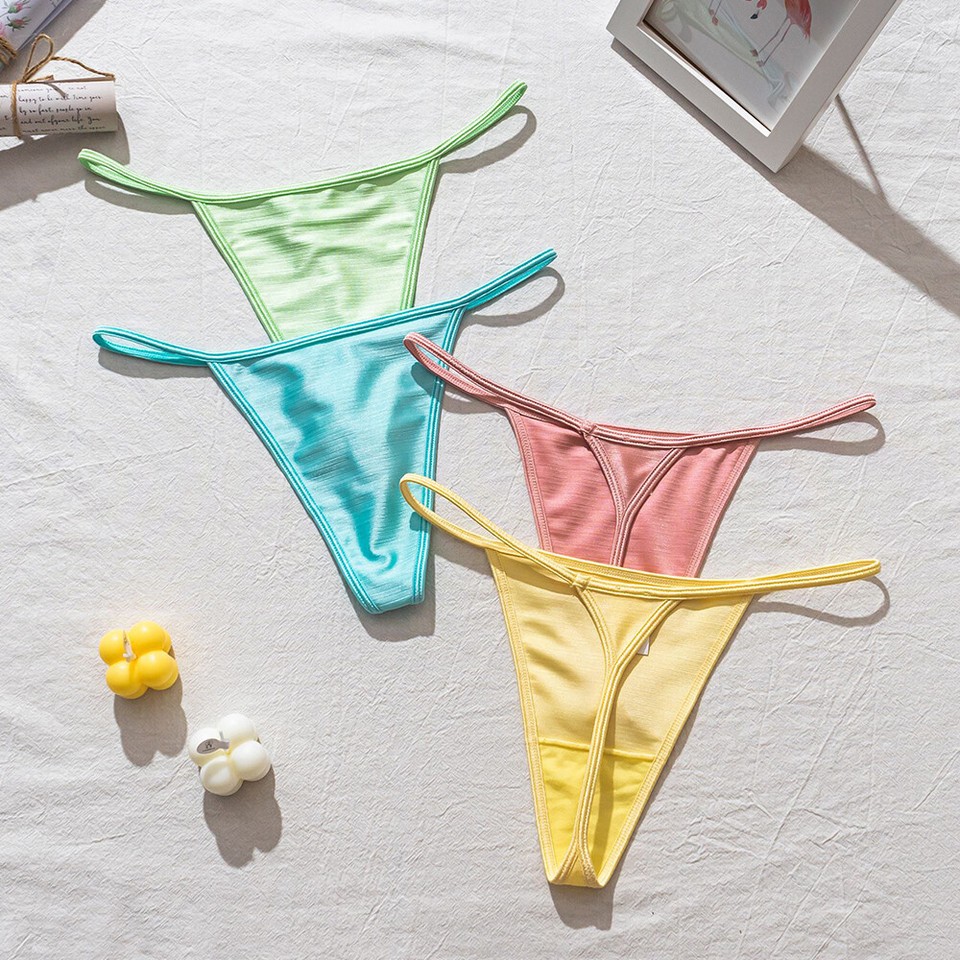 Sexy Women V-string Briefs Low Panties Thong G-string Lingerie ...