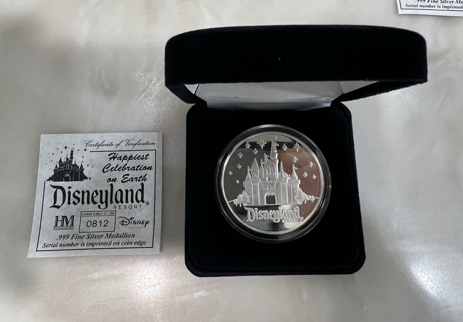 Rare Limited Edition Disney Castle .999 silver collector coins. | eBay