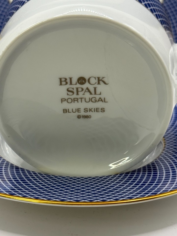 NEW Blue Skies Pattern by Block Spal 5-Piece Place Setting - Made in ...