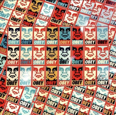 Shepard Fairey Giant Obey Icon Stickers Repetition Variation **SHIPS ...