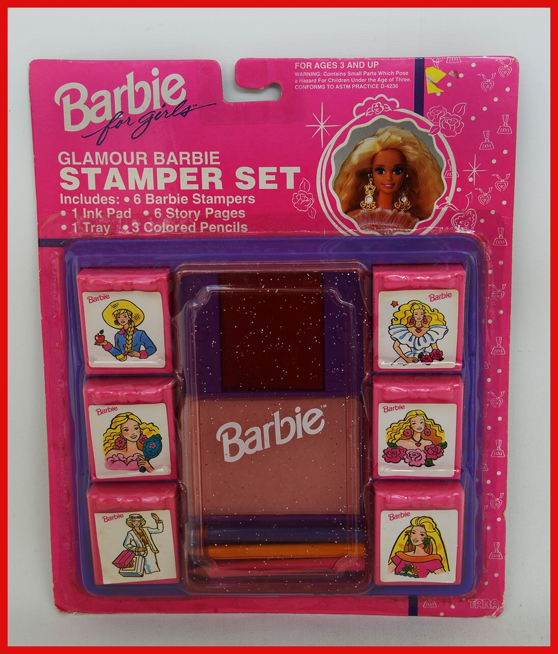 Barbie Fashion Stamper Set 17 Piece Set Stamping Fun! (Tara) 1997 Free ...