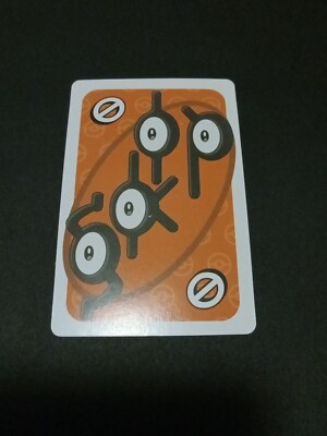 Unown Unknown Symbol Pokemon UNO Trading Playing Card Game TCG Red ...