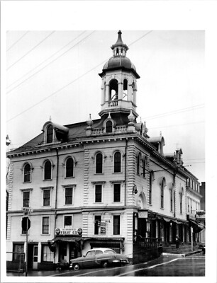 1965 Brookfield Massachusetts MA Town Hall Rexall Drugstore 7x9 PRESS ...