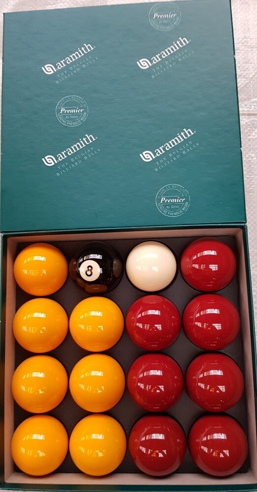 Aramith Premier 2" Burgundy & Yellow Pool table balls, League 1 7/8 ...