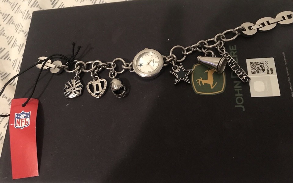 NFL Dallas Cowboys Fossil Charm Bracelet Watch Hard To Find | eBay