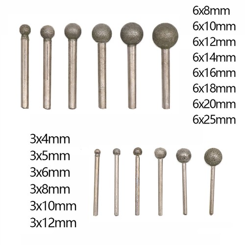 4mm-18mm Ball Diamond Grinding Burr Point Engraving Bits for Dremel ...