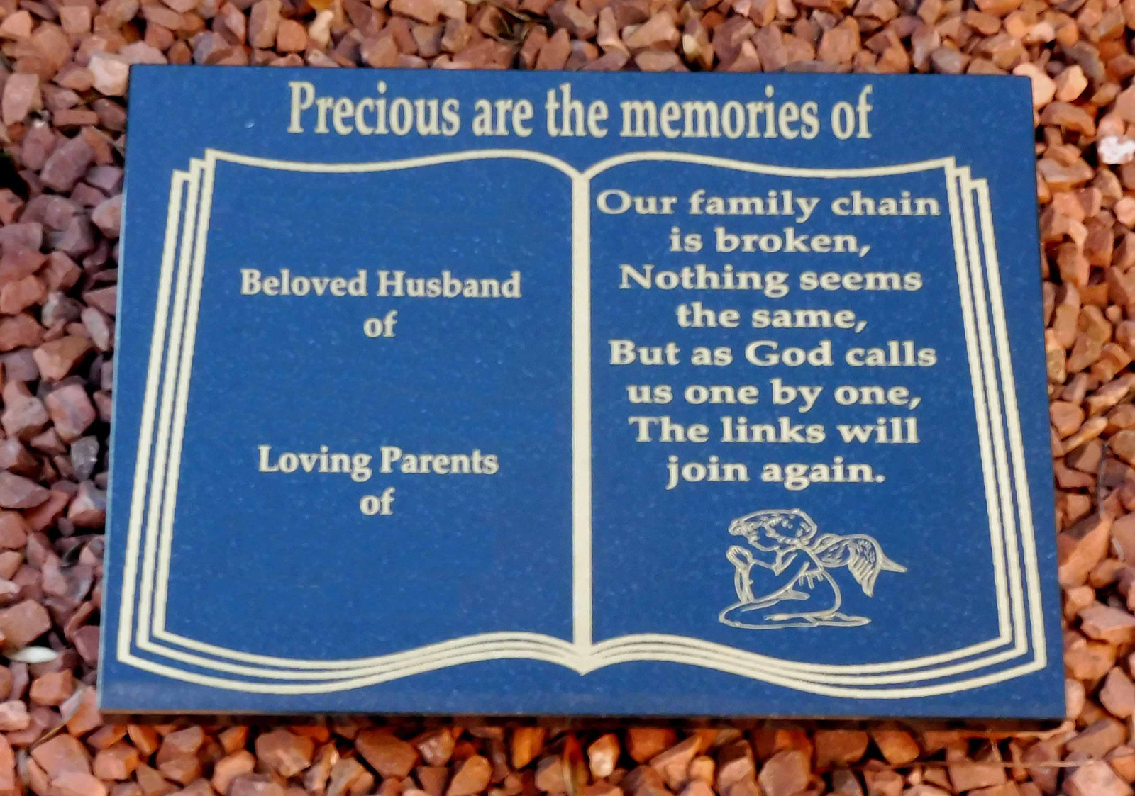headstone gravestone memorial plaque graveside granite personalised own ...