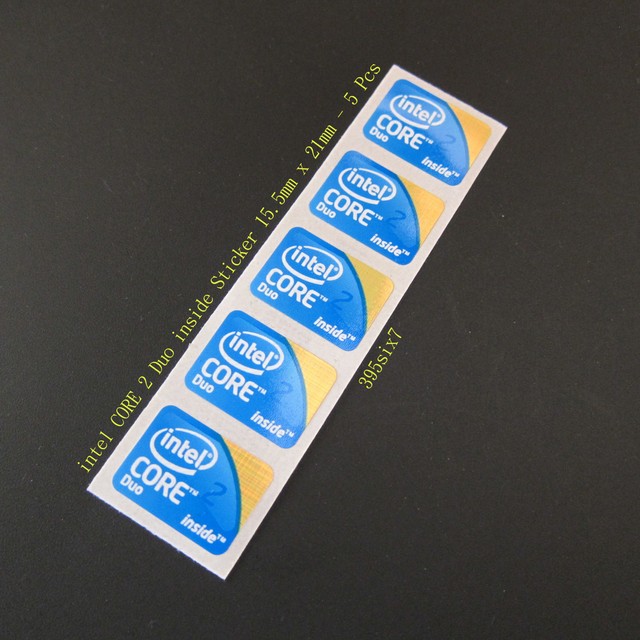 5 Pcs intel Core 2 Duo 2009 Version Sticker - Laptop size | eBay
