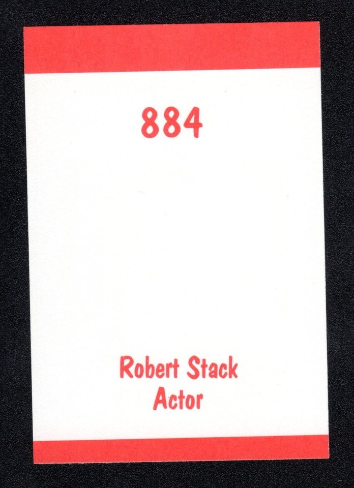 Robert Stack Actor TV Show Host Vintage 1987 Motto Game Trivia Card ...