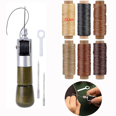 Manual Speedy Leather Sewing Awl Thread Stitcher Kit with Waxed Thread ...