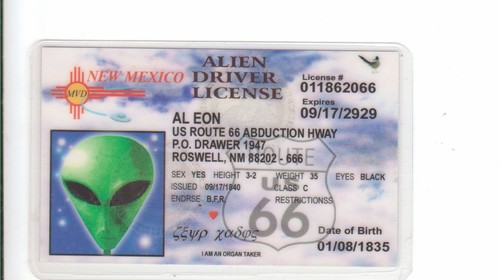 Route 66 UFO ALIEN State of New Mexico RT 66 collectors card Drivers ...