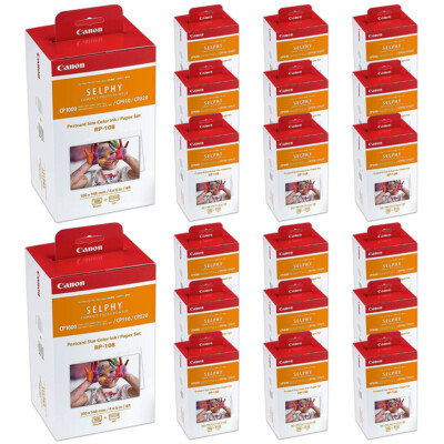 KP-108IN Color 3X Ink & 108 Paper Set for Canon Selphy CP910 CP1200 ...