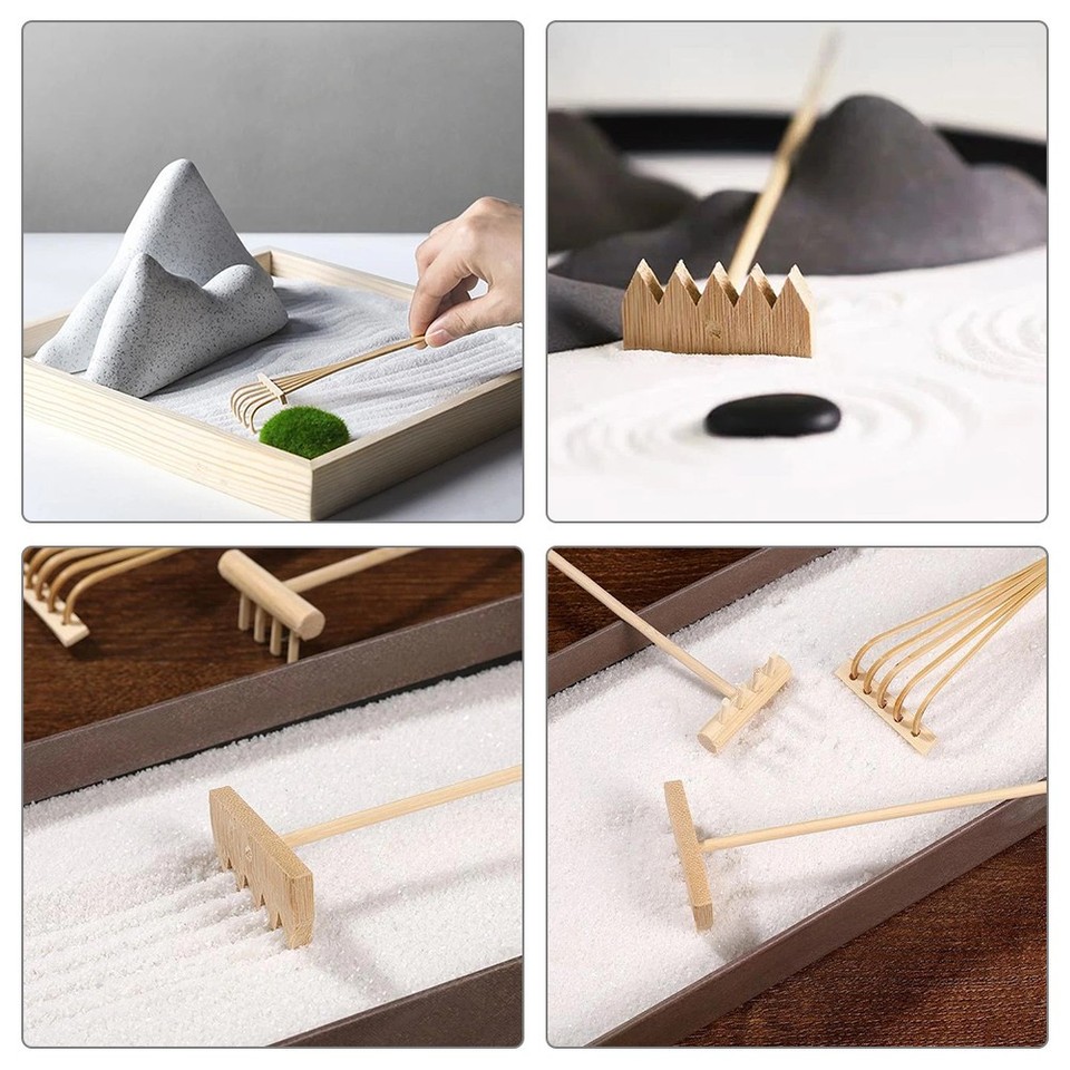 3 Pcs Sand Tray Therapy Plastic Garden Rake Desk Tools Tabletop Rakes ...