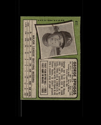 1971 Topps 411 George Spriggs EX #D1,409749 | eBay