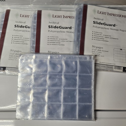 LIGHT IMPRESSIONS ARCHIVAL PHOTOGUARD STORAGE PAGES 2x2 Top Loading ...