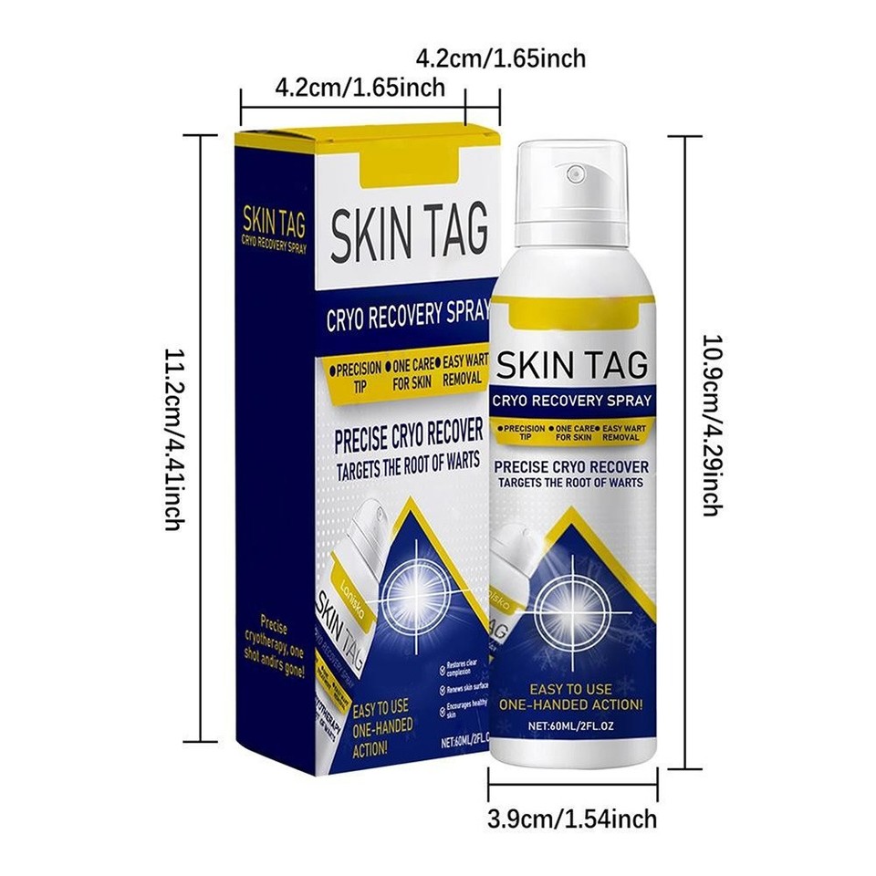 Skin Tag Cryo Recovery Spray - Precise Wart Removal, Easy One-Handed ...