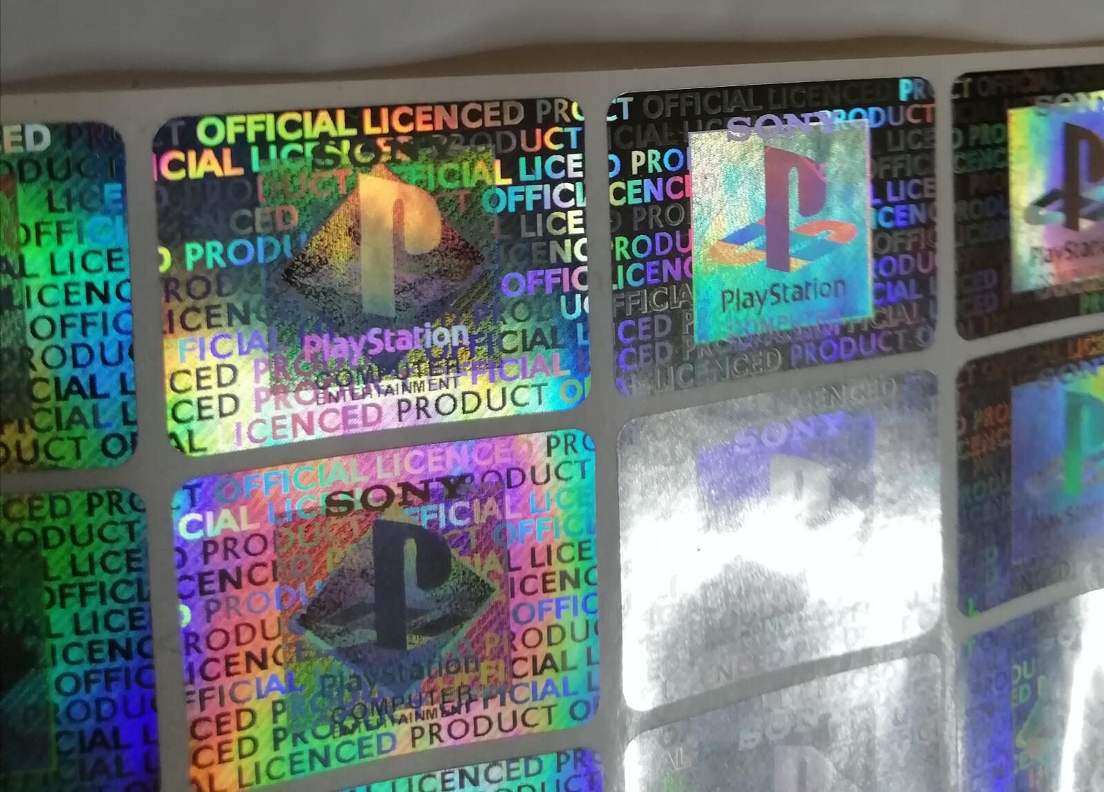 6x New Stickers Hologram case PlayStation, Boîtier Jeux Ps1, Psone, Psx ...