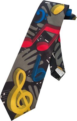 Mens Music Notes Scores Symbols Teacher Necktie - One Size Neck Tie ...