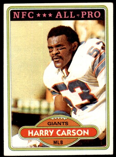 1980 TOPPS.FOOTBALL HARRY CARSON NEW YORK GIANTS #135 | eBay