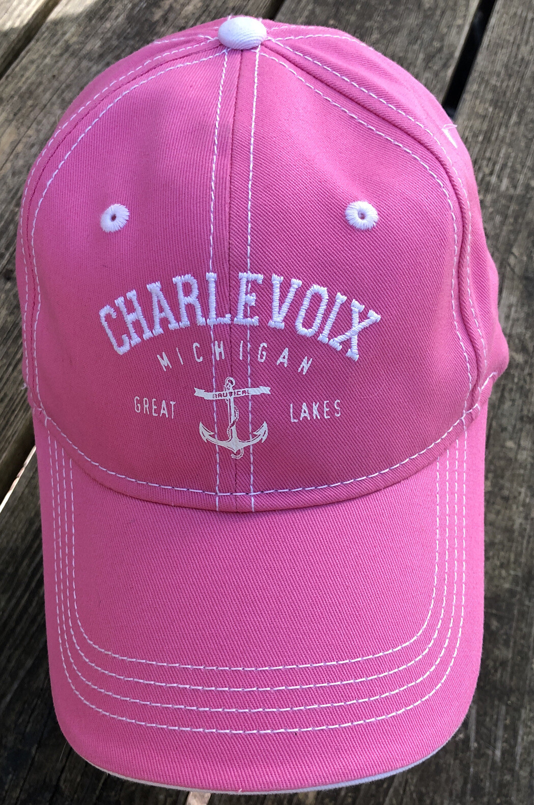 Charlevoix Michigan StrapBack Adjustable Pink Ladies Hat Baseball Cap 💯 ...