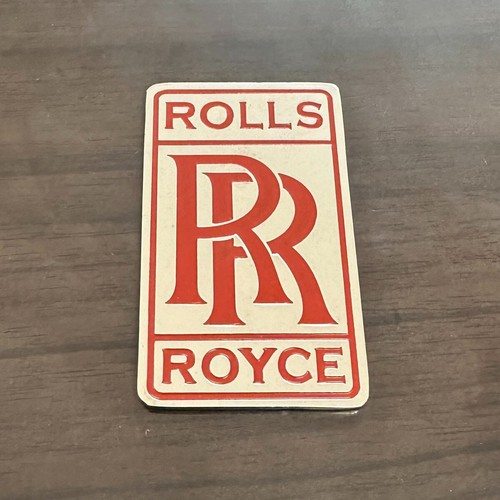 Rolls Royce Car Radiator RR Logo Emblem Badge RED Chrome Finish Medium ...