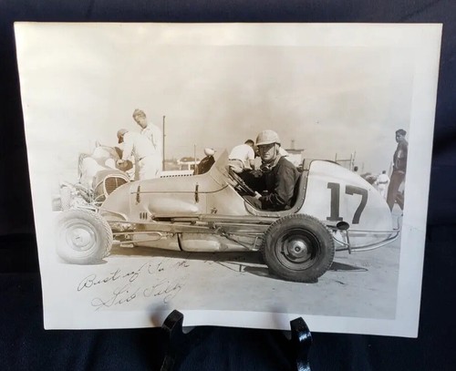 Gib Lilly Midget Car Racing 1940s 8x10 Signed Photo Real Signature Auto ...