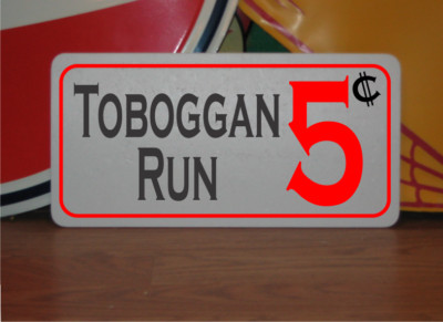 Toboggan Run Metal Sign | eBay