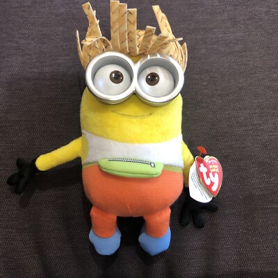 Despicable Me 3 Dave Minion TY Beanie Babies Hawaiian Vacation Plush ...