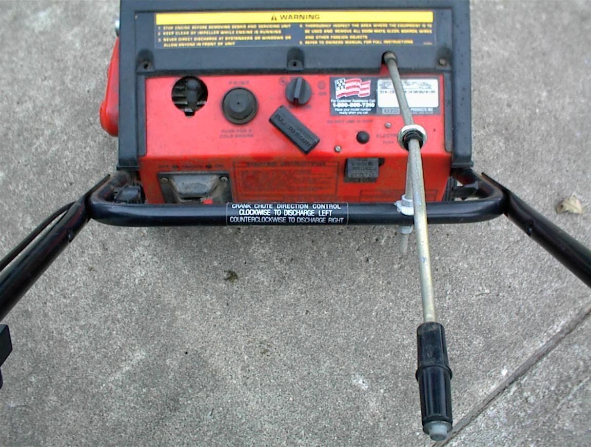 MTD SNOWBLOWER CHUTE CRANK HANDLE SINGLE STAGE ELECTRIC START 314-191 ...