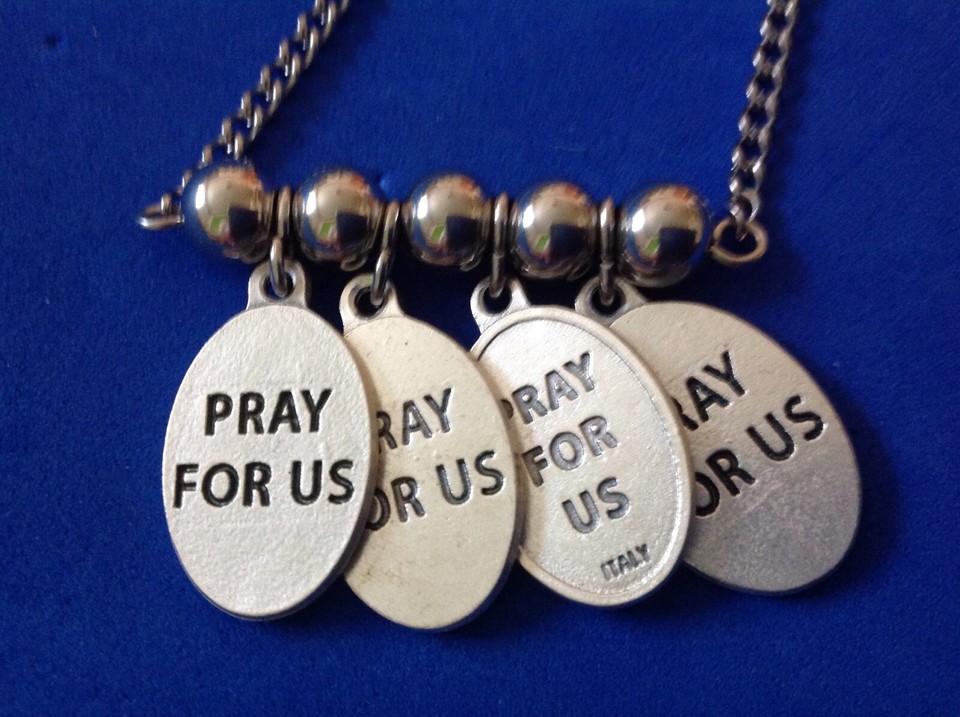 4 Archangel NECKLACE St Medals Michael Gabriel Raphael Saint Uriel | eBay