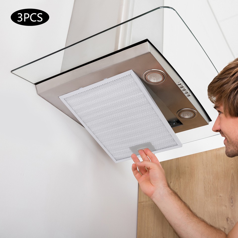 3 PACK Range Hood Filter Replacement Range Hood Aluminum Mesh Grease ...