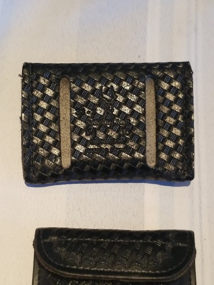 Lot of 10 Mixed Galls Police Security Badges Handcuff Case/Glove Pouch ...