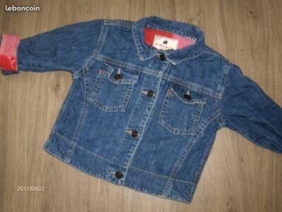 Veste / chemise en jean fille taille 1 an / 12 mois de marque chipie ...