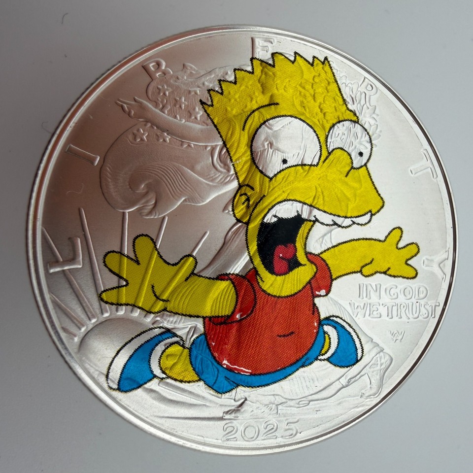 Bart Simpson (The Simpsons) - American Silver Eagle 1oz .999 Silver ...