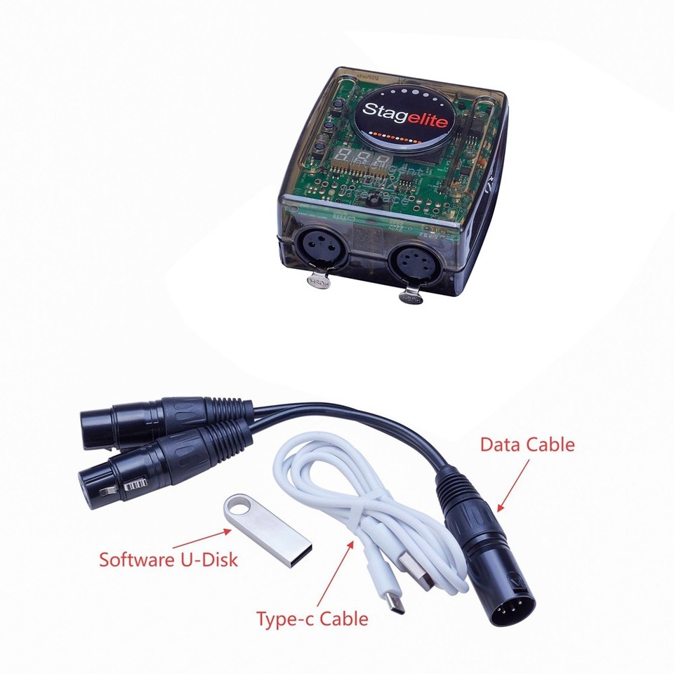 Stagelite Artnet Bühnenlichtsteuerung, 1536 Kanäle, DMX512-Software, DJ ...