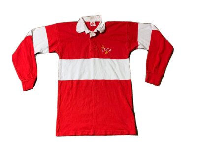 Vintage 80’s Rare CCCP Soviet Union Rugby Striped Polo Shirt Size Small ...